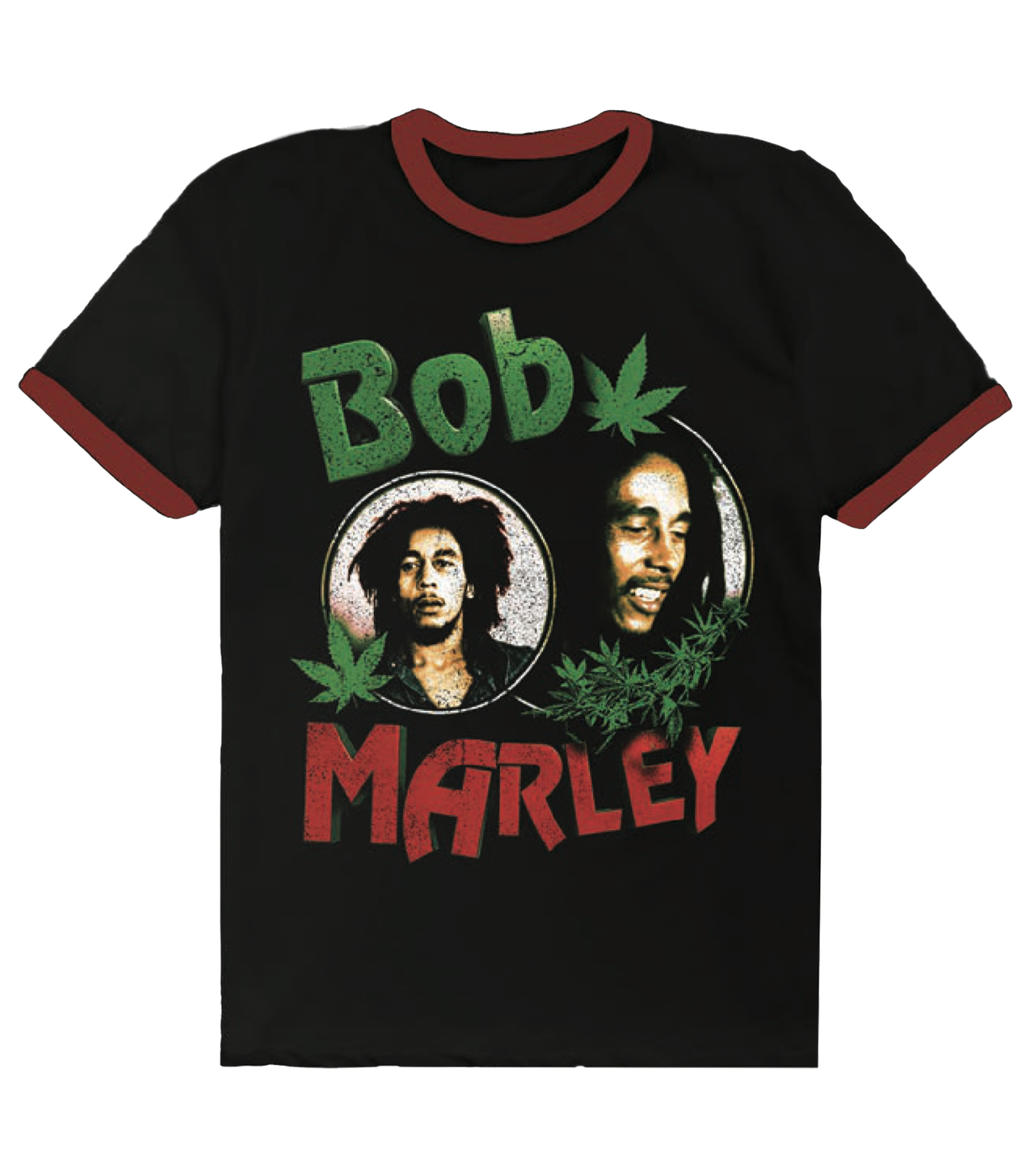 Black Ringer Core T-Shirt - Bob Marley