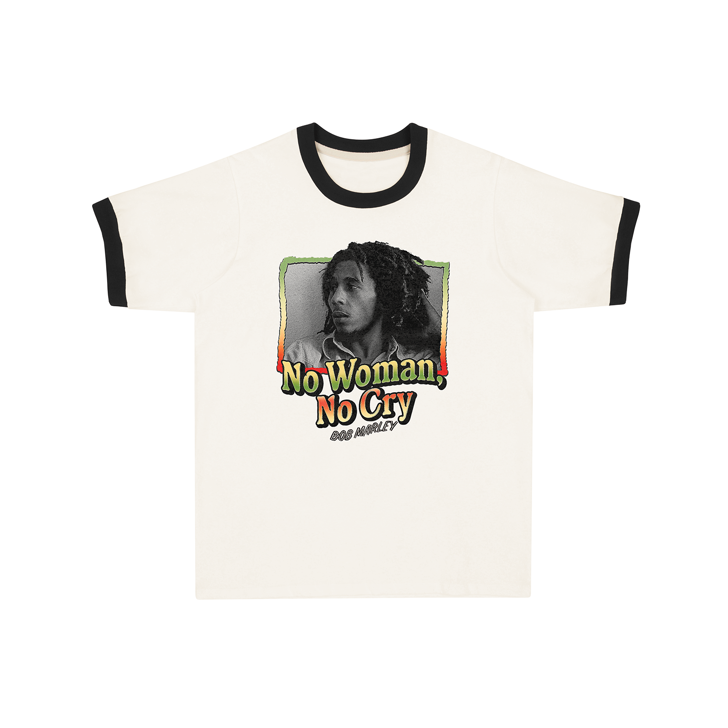 No Woman No Cry Ringer T-Shirt - Bob Marley